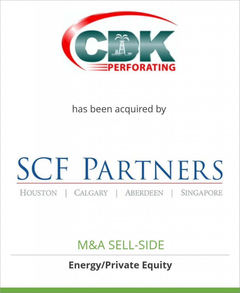 CDK Perforating has been acquired by SCF Partners – Capital Alliance