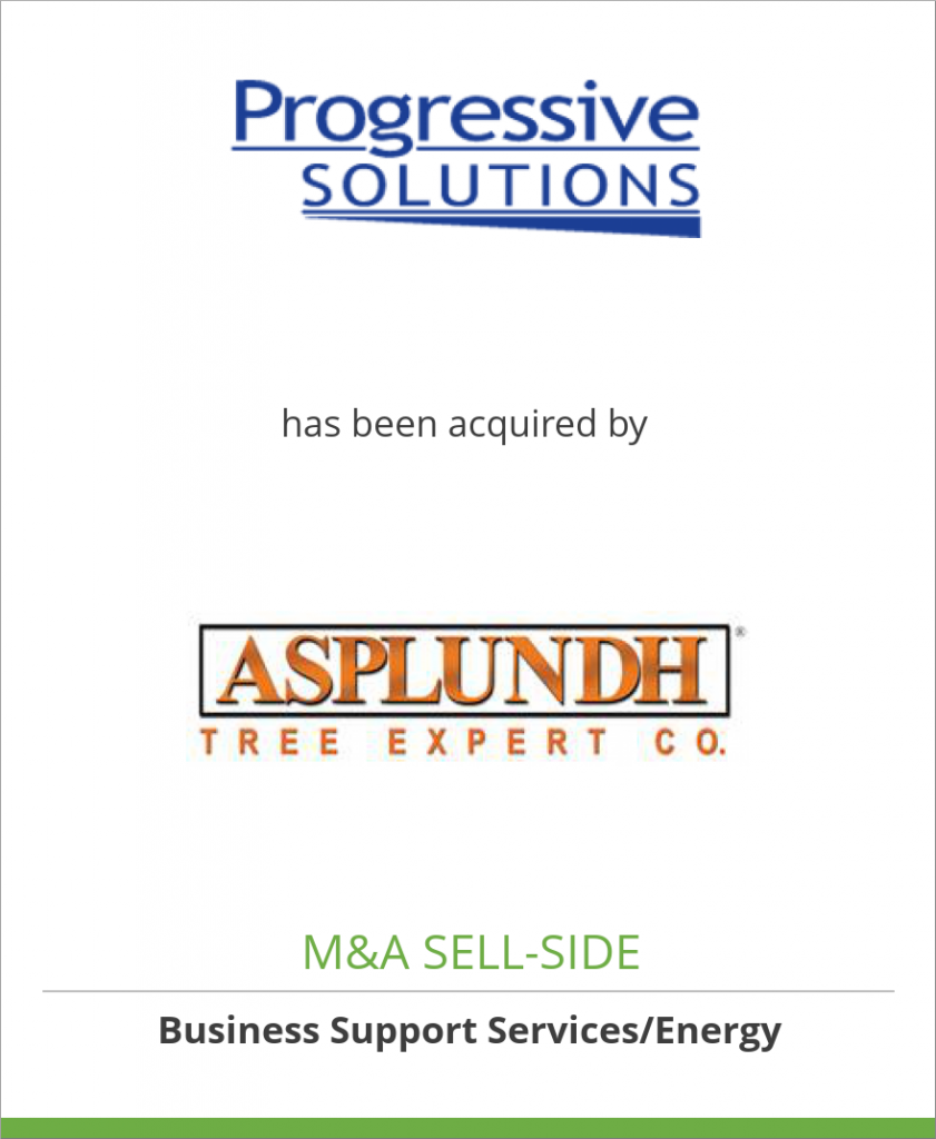 Progressive Solutions, LLC has been acquired by Asplundh Tree Expert Co. – Capital Alliance